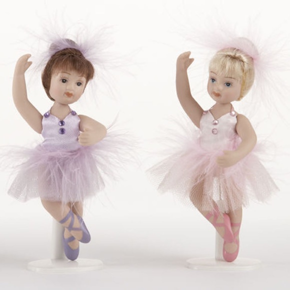 Delton | Accents | Set 2 All Porcelain Doll Posable Ballerina Miniature ...